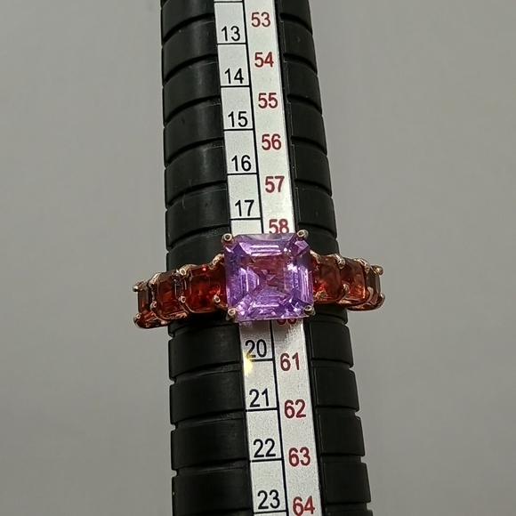 STS | Jewelry | Gold Plated Purple And Red Gemstone Ring Size 9 | Poshmark
